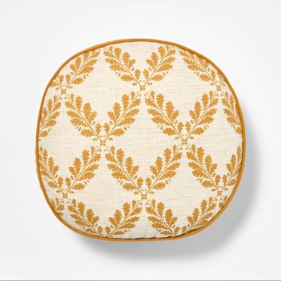 Threshold | Accents | Leaf Pattern Round Pillow From Threshold Designed ...